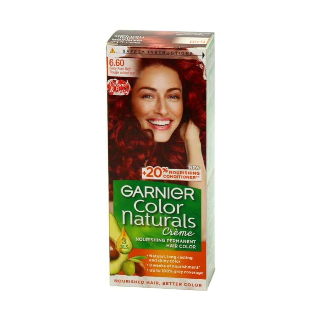 Garnier Color Naturals Hair Dye Fiery Pure RedNO ( 6.6 ) - Gomla